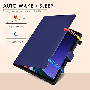 DETUOSI Leather Case for Samsung Galaxy Tab S9 11"/ S9 FE 10.9" (Wi-Fi/ 5G) 2023 Android Tablet with S Pen Holder + Silicone Back + Auto Sleep/Wake + Magnetic Closure Slim Folio Protective Book Cover