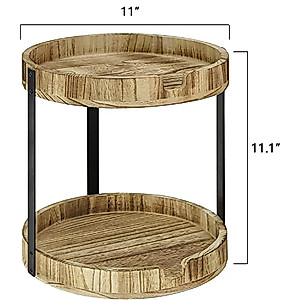 2 Tier Bathroom Organizer Countertop, Bathroom Trays Vanity Organizer Cosmetic Holder for Counter, Kitchen Storage Standing Spice Rack, Counter Shelf for Bathroom Living Room Bedroom Dressing Table
