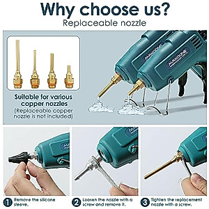 Hot Glue Gun Kit Glue Gun - MAXDONE Craft Glue Gun Full Size(Not Mini) Glue Guns Heavy Duty Hot Glue Gun with 12pcs Glue Sticks(0.43'' x 8") 100w for DIY Art