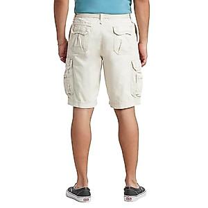 Unionbay mens Survivor Belted Cargo Short - Reg and Big & Tall Sizes,Stone,32