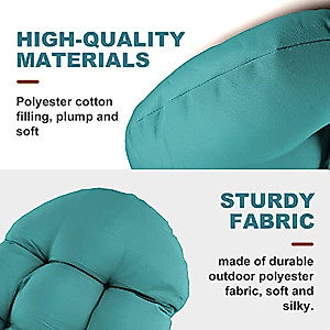 PNP HWJIAJU Patio Chair Cushion for Adirondack, High Back Rocking Chair Cushion 44x19x4 inch, Outdoor Seat Back Chair Cushion Sunscreen and Fade-Resistant (Lake Blue, 1)