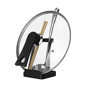 Mukkuri Black Alloy Steel Utensil Stand, 4 in L x 4 in W x 6 in H