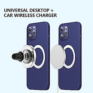 Wannap Magnetic Wireless Charger Universal Metal Rings,for MagSafe-Compatible Charger on iPhone 13/12 Pro/Max/Mini Case and Samsung Galaxy (Black - 5pcs)