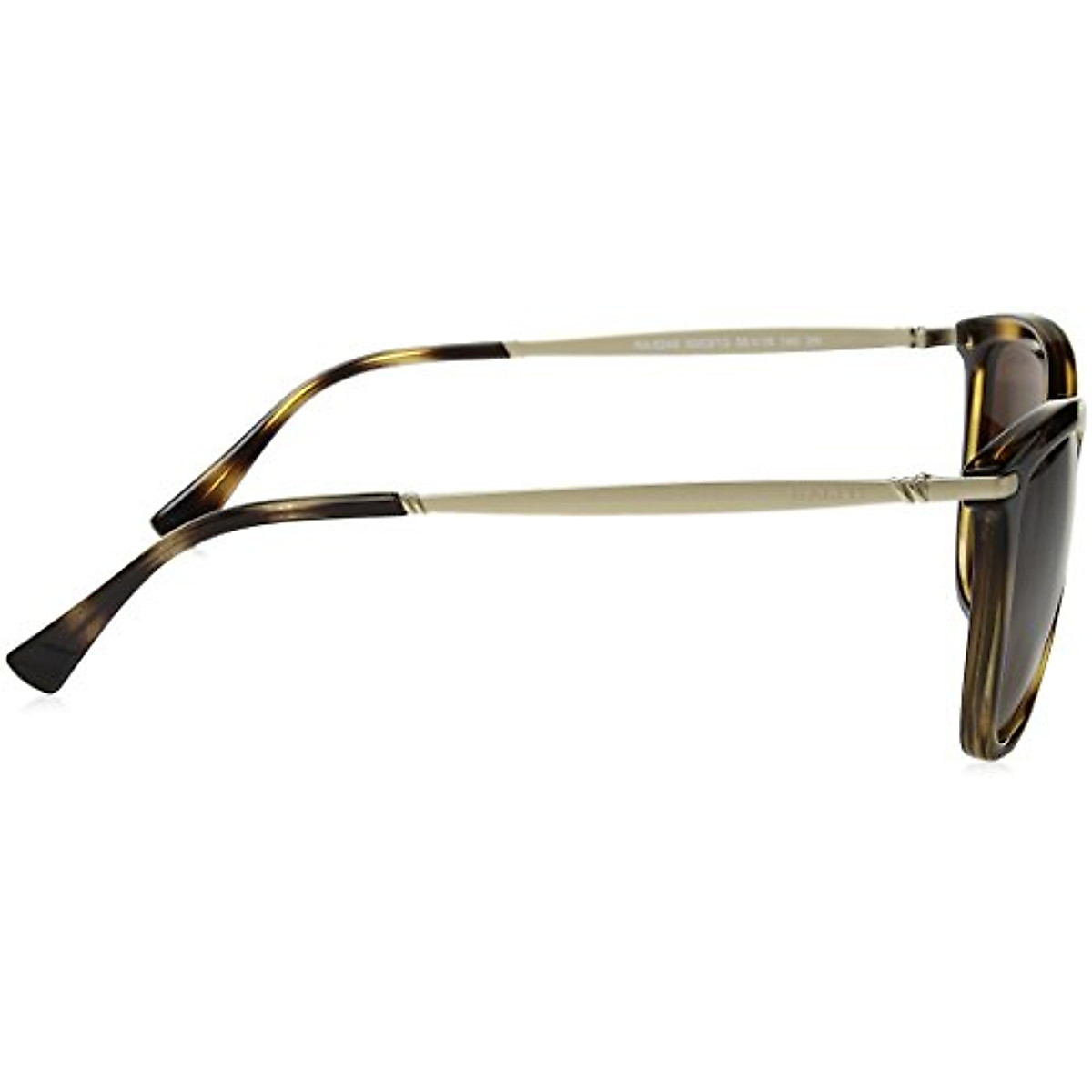 Ralph by Ralph Lauren Women's RA5245 Cat Eye Sunglasses, Shiny Dark Havana/Gradient Brown, 55 mm