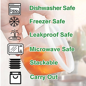 Pokanic Food Storage Containers [30 Set] 16 oz Plastic Deli Containers with Lids Slime Soup Meal Prep Reusable | BPA Free | Stackable | Leakproof | Microwave/Dishwasher/Freezer Safe (30 Set, 16 oz)