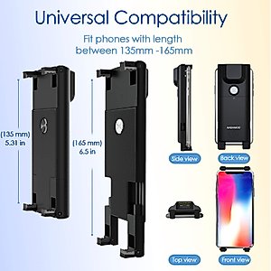 NADAMOO 2D Wireless Barcode Scanner Bluetooth Compatible, with Adjustable Back Clip CMOS Bar Code Scanner for 1D 2D QR PDF417 Code, Work with Windows, Mac, Android, iOS - 1,000,000 Pixels