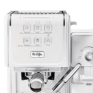 Mr. Coffee One-Touch CoffeeHouse - Espresso, Cappuccino, and Latte Maker, with Easy Serving Espresso (ESE) Pod compatibility - White