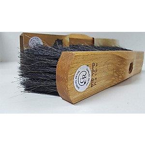 GAMLIEL RETAIL© Broom Head, Made Pure Horse Hair Floor Brush Sweeper 11.80" x 3.15" x 3.15" inch, Natural Wooden Base Superior Horsehair Broom Like an Old time