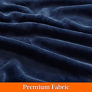 Lifewit Fleece Blanket Queen Size - Ultra Soft Throw Blanket - Fuzzy Warm Cozy Plush Reversible Microfiber Flannel Blanket for Sofa, Couch, Bed, Crib Stroller, Navy, 90" x 90"
