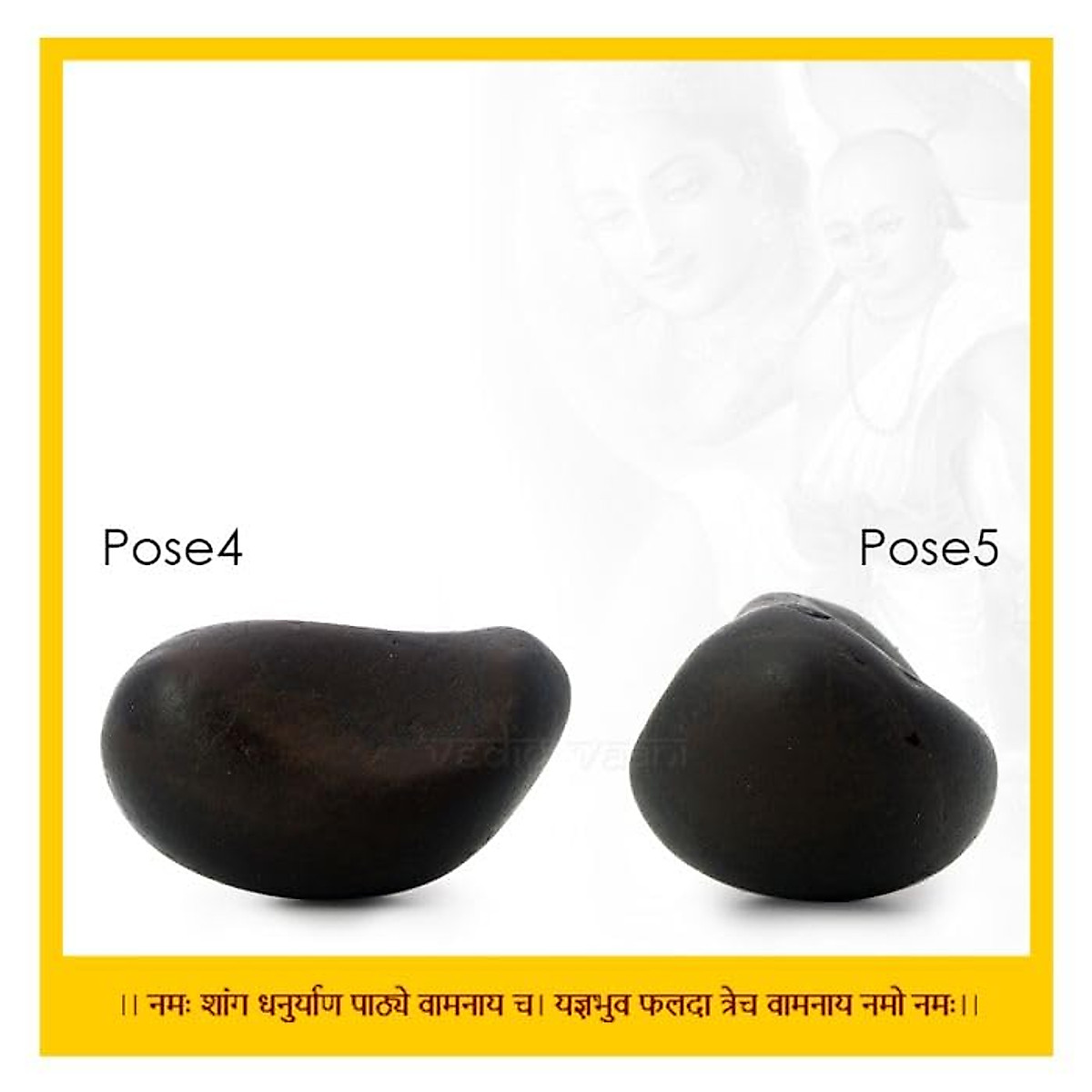 Vedic Vaani Vaman Vishnu Rupam Shaligram Shila |Shaligram Paste|Vridavan Tulsi Attar| Tulsi mala (Pack of 4)