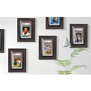 tutata PSA Graded Card Display Frame, Walnut Frame for PSA Card, Sport Card Display Case
