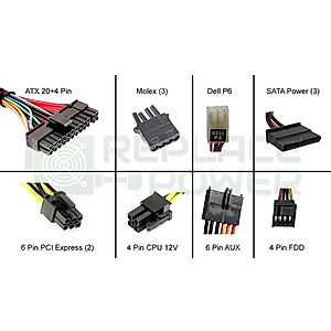 Replace Power® 420W 420 Watt ATX Power Supply Replacement for HP Compaq HIPRO HP-D2537F3R, HP-D3057F3R