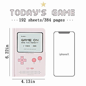 Undated Daily Planner 365 Days Notebook Game Design Pocket Organizer Appointment Book Journal Notebook A6 mini Cute Diary (Pink)