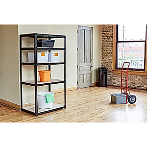 Safco Products Open Top Trash Can/Receptacle with Liner 9921BL; Black; 14 Gallon Capacity; Hands-Free Disposal; Modern Styling Black Finish