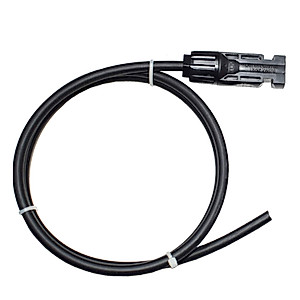 LIXINTIAN 3.3 Feet (4mm²) Solar Panel Extension Cable，with Female and Male Connectors (3.3FT Red+3.3FT Black)