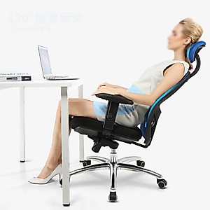 IRDFWH Ergonomic Computer Chair Home Swivel Chair Boss Seat Thicken Cushion Comfortable Reclinable Office Chair Sync Back Function