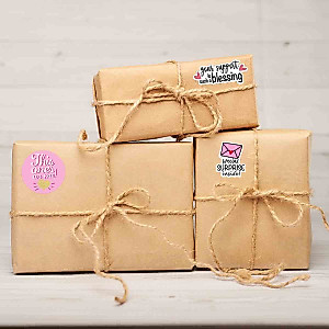 Wailozco 240 PCS Cute This Ones On Me Business Stickers,Funny Small Business Envelopes Stickers for Business Packages/Handmade Goods/Bags , Thank You Theme Small Shop Business Stickers for Envelopes Seals