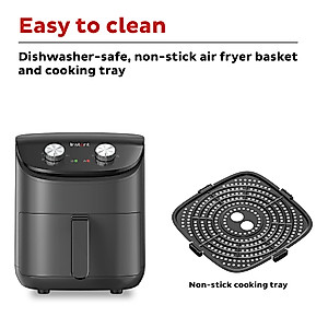 Instant Pot Essentials 4QT Air Fryer with EvenCrisp Technology that Crisps and Reheats, Easily Adjust Time & Temperature For Quick Meals, 100+ In-App Recipes, from the Makers of Instant Pot, Black