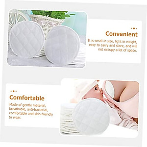 SAFIGLE 12Pcs Professional Breastfeeding Patches Breast-Feeding Washable White Absorbent Nursing pad Cotton Nursing Pads Breastfeeding Gel Pads Breast Milk Cotton Chest pad