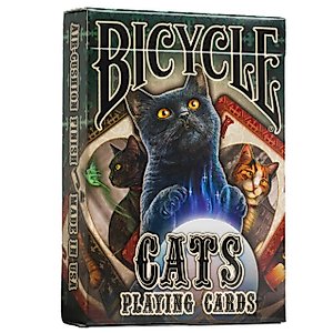 Bicycle Cats Playing Cards Designed by Lisa Parker, Black