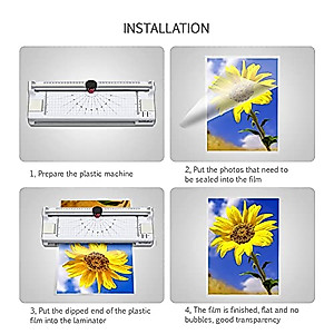 Lamtetur laminator Machine with Laminating Sheets for A3/A4/A5/A6,7 in 1 Thermal laminator Built in Paper Trimmer,Corner Rounder use for Home/Office