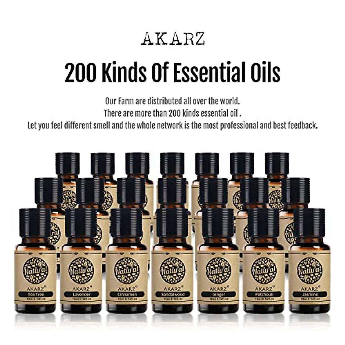 Oregano Essential Oil AKARZ Natural Organic Pure Premium Therapeutic Oregano Oils for Skin Body Hair Care, Diffuser, Candle,Soap,Making, DIY,Massage Aroma 0.34 Fl Oz (10ml)