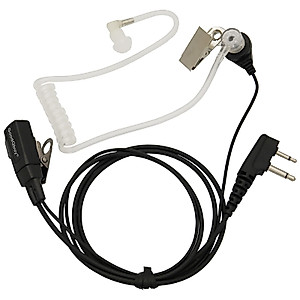GoodQbuy Midland Walkie Talkie Earpiece,Covert Acoustic Tube Earpiece Headset with PTT is Compatible with MidlandGXT1000VP4 LXT500VP3 GXT1050VP4 GXT1000XB (2 Pack)