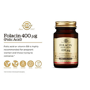 Solgar Folate 666 mcg DFE (Folic Acid 400 mcg), 250 Tablets - Heart Health - Prenatal Support - Non-GMO, Vegan, Gluten Free, Dairy Free, Kosher - 250 Servings