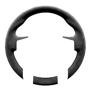 Alfanxi Hand Stitch Sewing Italy Alcantara Car Steering Wheel Cover Wrap Compatible with Toyota Land Cruiser Prado/Tacoma/Tundra/Sequoia/4Runner (Black Thread)