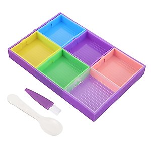 SHINEOFI 1 Set Diamond Drawing Tray Bead Holder Tray Jewelry Funnel Mix Picture Dot Beads Rhinestone Bead Container Crafts Rhinestone Tray Organizer Plastic Diamond Sorting Tray