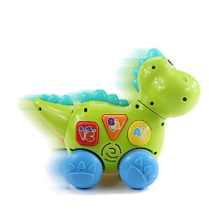 fisca Baby Toys Musical Walking Dinosaur for Babies & Toddlers, Preschool Learning Educational Toys with Lights and Music