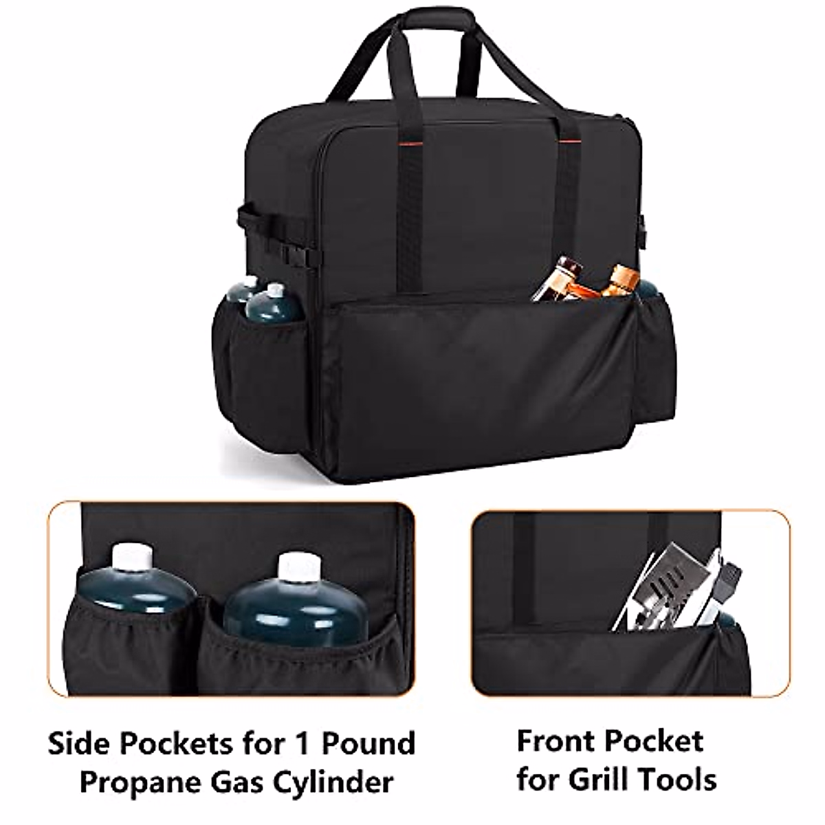 SAMDEW 17 Inch Tabletop Griddle Carry Bag, Outdoor Griddle Cover Compatible with 17 Inch Tabletop Griddle with Hood, Portable Griddle Storage Case for Tabletop Griddle 17-Inch with Hood, Bag Only