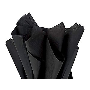 Black Tissue Paper Squares, Bulk 24 Sheets, Premium Gift Wrap and Art Supplies for Birthdays, Holidays, or Presents by Feronia packaging, Large 20 Inch x 30 Inch Made in USA