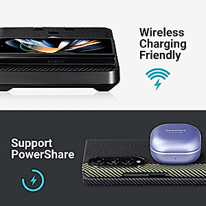 PITAKA Z Fold 4 Case, Slim & Light Galaxy Z Fold 4 Case with a Case-Less Touch Feeling, 600D Aramid Fiber Made [Fusion Weaving Air Case - Overture]