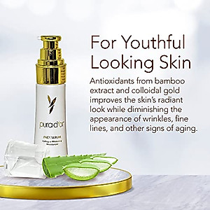 PURA D'OR Face Serum Collagen Whitening Moisturizer (30mL) - Whitens & Brightens Skin For Radiant, Firmer, Sharper Looking Complexion, Reduces the Appearance of Fine Lines & Wrinkles - For Face & Neck