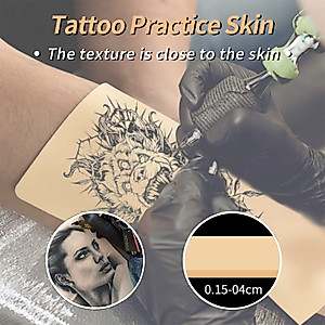 12PCS Blank Tattoo Skin Practice - 6"x8" Double Sides Tattoo Practice Skin kit Silicone Pads Tattooing Microblading Practice Skin for Beginners(0.12CM Thick) yellow