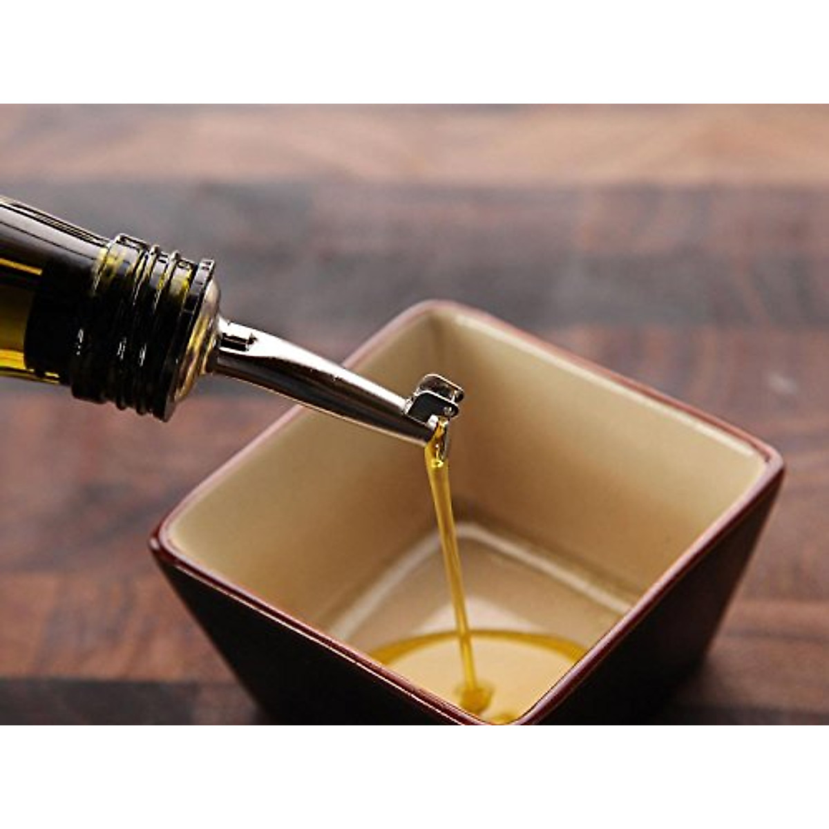 Pour Spouts for Olive Oil Bottles Flip Top Speed Pourers Oil Dispenser Spout Set of 7 with Funnel