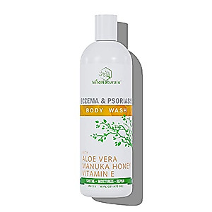Wild Naturals Organic Body Wash – Moisturizing & Exfoliating Wash for Sensitive, Dry, Itchy Skin – Hydrating Hypoallergenic Body Wash for Men & Women