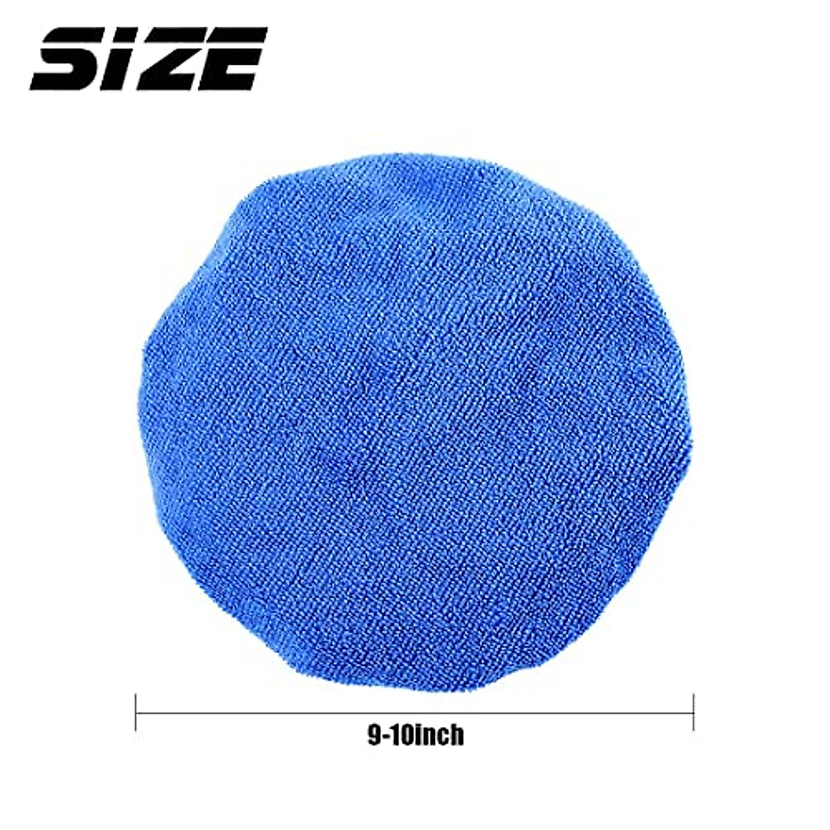 Glarks 5Pcs 9-10 Inch Car Polisher Pad Bonnet Soft Microfiber Polishing Bonnet Buffing Pad Cover for 9" and 10" Car Polisher