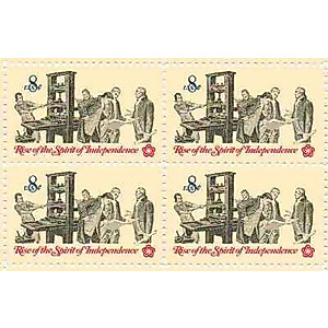 Rise of the Spirit of Independence #1 Set of 4 x 8 Cent US Postage Stamp 1476