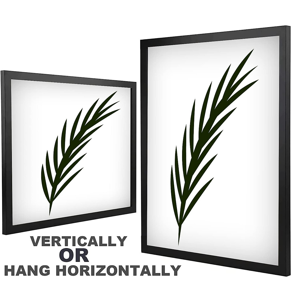 NAOKBOEE 10x10 Picture Frame in Black - Horizontal and Vertical Formats for Wall and Tabletop - Photo Frames with Shatter Resistant Plexiglass