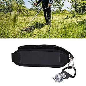 Ftory Black Trimmer Shoulder Strap,Single Shoulder Trimmer Lawn Mower Adjustable Strap for Brush Cutter Garden