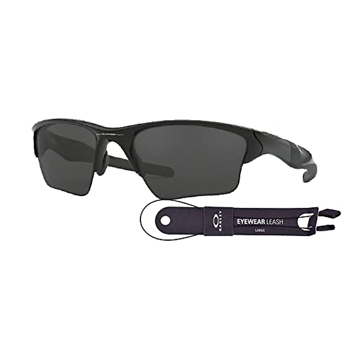 Oakley Half Jacket 2.0 XL OO9154 915401 62M Polished Black/Black Iridium Sunglasses For Men+BUNDLE Accessory Leash Kit+ BUNDLE with Designer iWear Care Kit