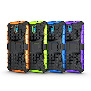 HTC Desire 526 Grenade Combat Case by ElBolt - Purple with Free HD Screen Protector