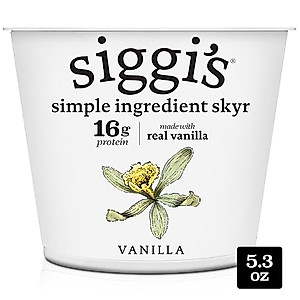 siggi’s® Icelandic Strained Nonfat Yogurt, Vanilla, 5.3 oz. Single Serve Cup – Thick, Protein-Rich Yogurt