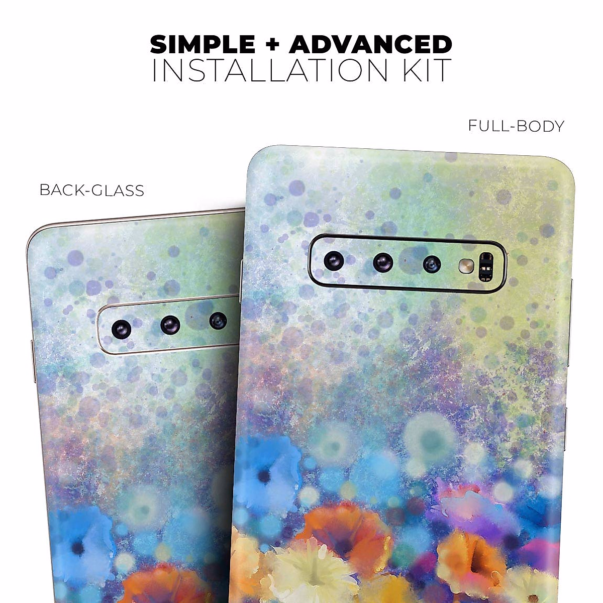 DesignSkinz Abstract Flower Meadow v2 Protective Vinyl Decal Wrap Skin Cover Compatible with The Samsung Galaxy S20 (Screen Trim & Back Glass Skin)