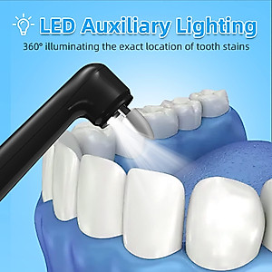 Electric Tooth Polisher, Multifunctional Replacement Head Teeth Cleaning Kit for Fighting Tooth Smoke and Tea Stains, USB Charging, Waterproof