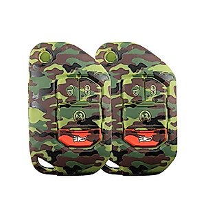 2x New Key Fob Remote Fobik 4 Buttons Silicone Cover Fit/For Jeep Gladiator Wrangler.