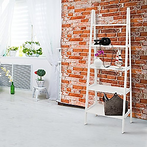 Casual Home 5-Shelf Ladder Bookcase, White