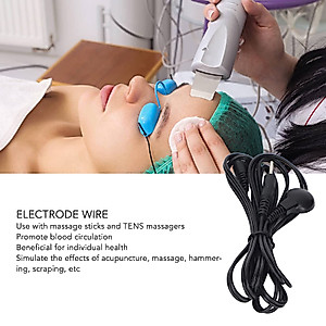 Kadimendium Electrode Wire, 2.5mm Plug TENS Wire Safe 5pcs for Therapeutic Machine for Men Women